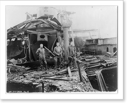 Historic Print, [Billy Mitchell standing with two unidentified men on ...