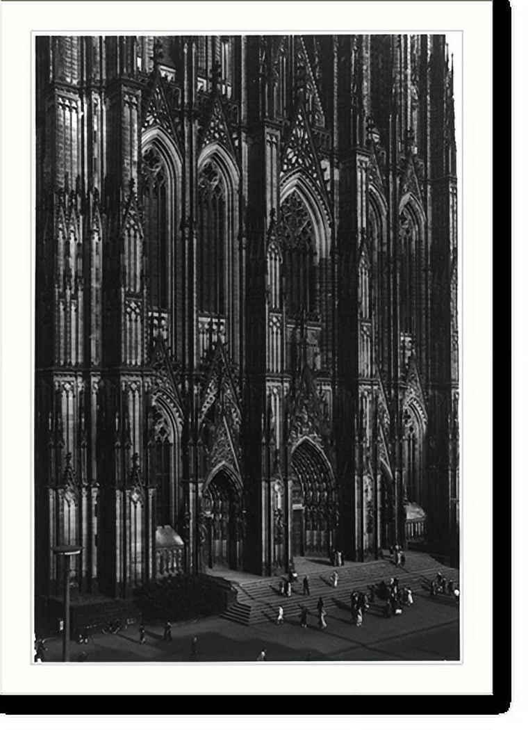 Historic Print, [Bird's-eye view of the front exterior of the Kölner ...