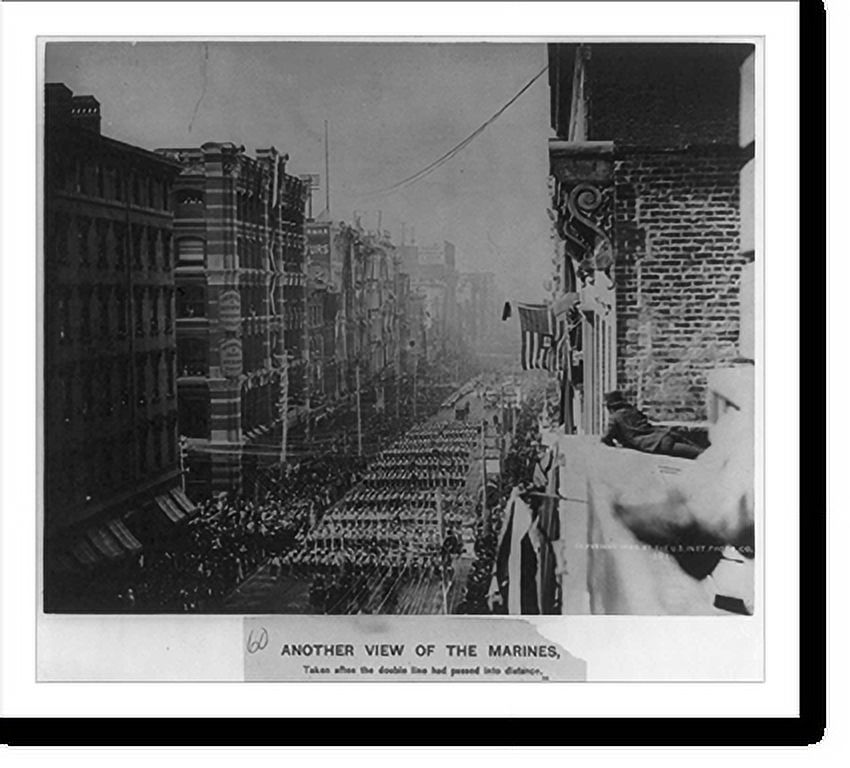 Historic Print, [Bird's-eye view of the funeral procession of Gen ...