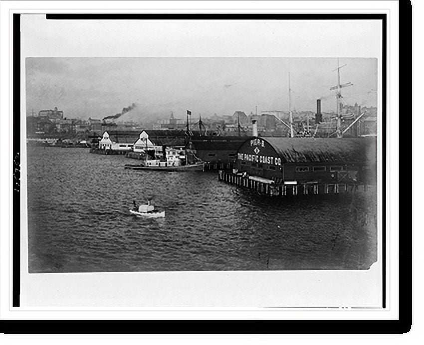 Historic Print, [Bird's-eye view of waterfront, Seattle, Washington ...