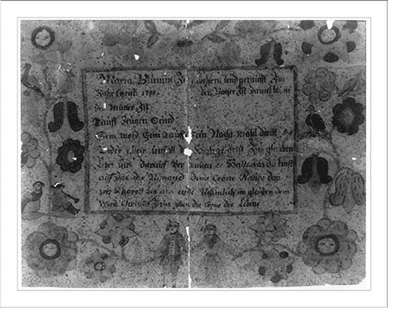 Historic Print, [Birth and baptismal certificate for Maria Blumin, born ...