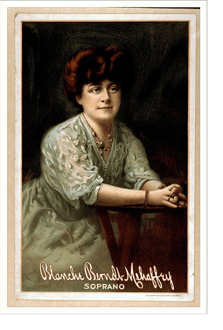 Historic Print, Blanche Berndt Mehaffey soprano, 16" x 20" - Walmart.com