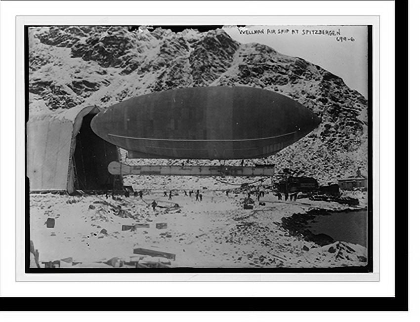 Historic Print, Blimp-Wellman air ship, Spitzbergen, 18" x 24 ...