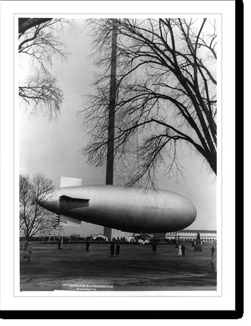 Historic Print, Blimp brings anniversary wreath for Washington ...
