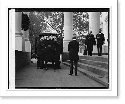 Historic Print, Body of Sen. Wallace being taken from White House, 10 ...