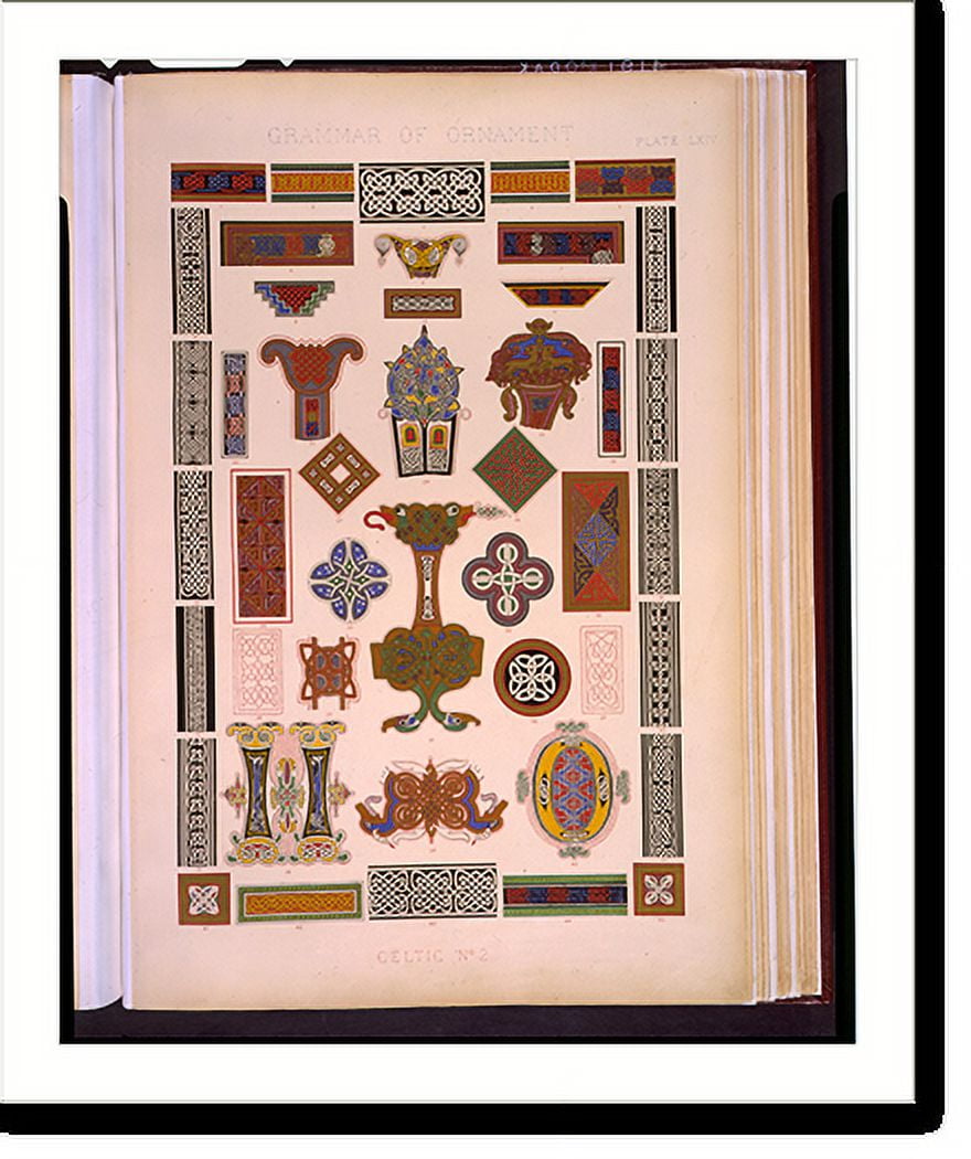 Historic Print, [Borders of interlaced ribbon patterns, copied from ...