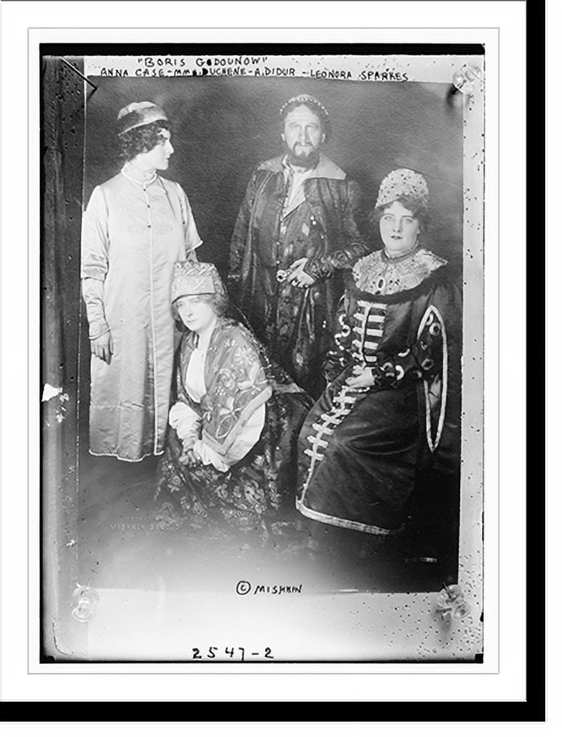 Historic Print, Boris Godounow, Anna Case, Mme. Duchene, A. Didur ...