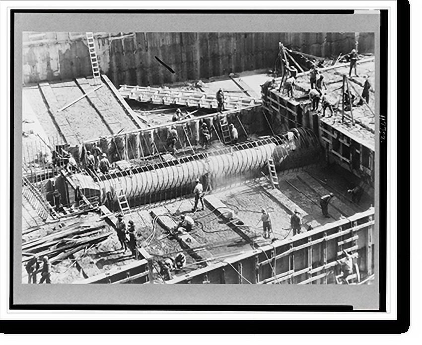 Historic Print, Boulder dam, between Arizona and Nevada, Feb. 1934 ...