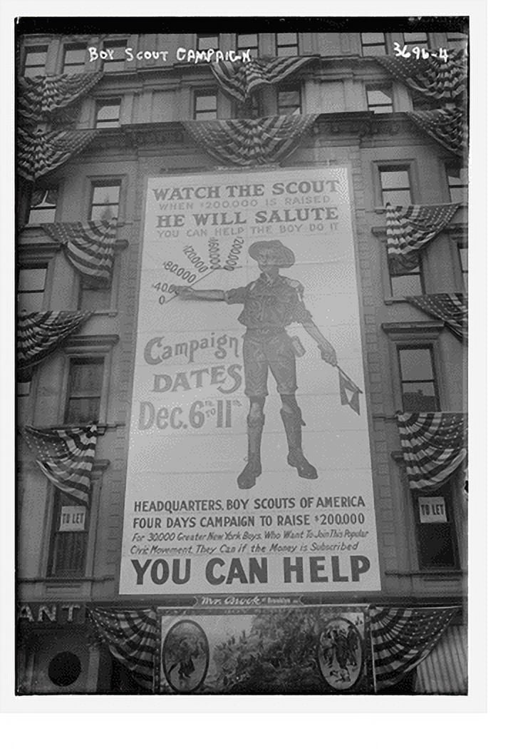 Historic Print, Boy Scout Campaign poster, 18" x 24" - Walmart.com