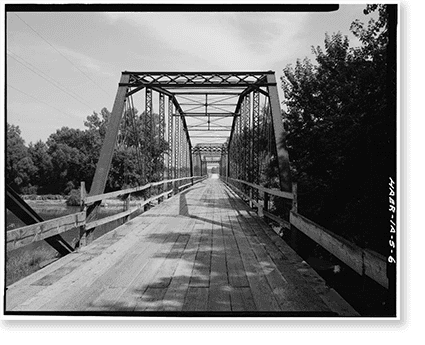 Historic Print, Boyleston Bridge, Spanning Skunk River, Jackson Twp ...