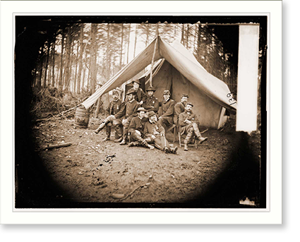 Historic Print, Brandy Station Virginia. Major William Riddle and ...