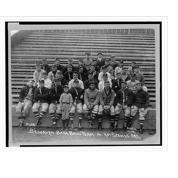 Historic Print, Brooklyn baseball team at Hot Springs, Ark., March ...