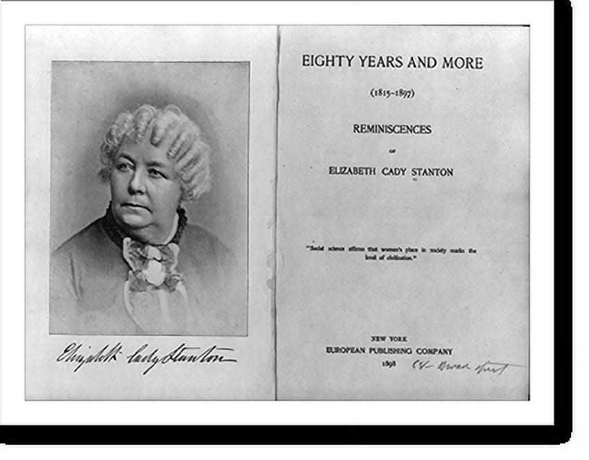 Historic Print, [Bust portrait of Elizabeth Cady Stanton, title page ...