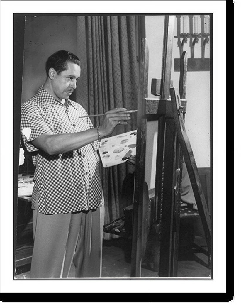 Historic Print, Cab Calloway painting a picture for the Urban League ...