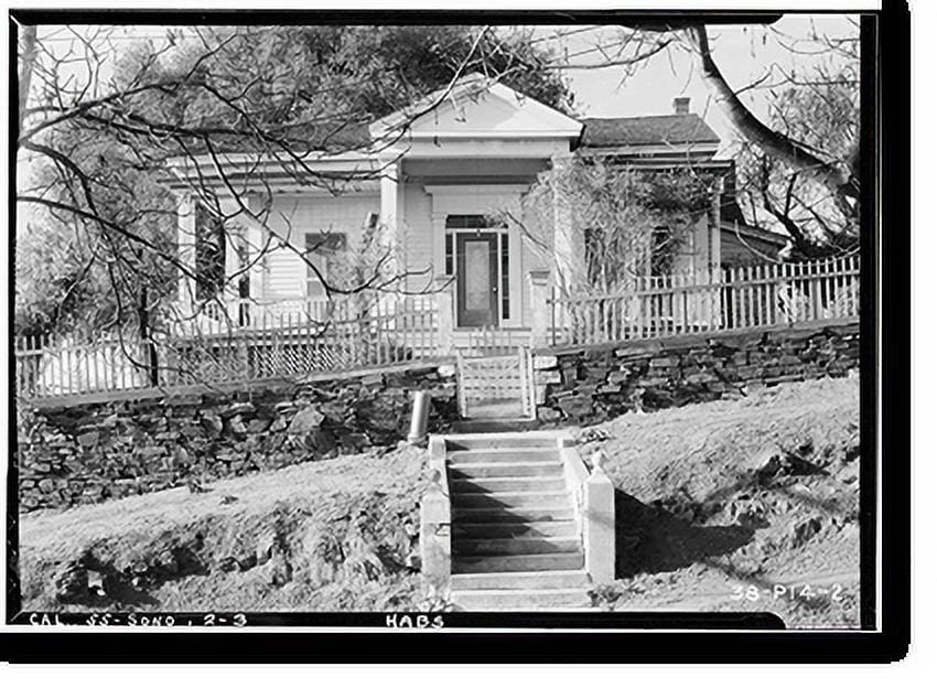 Historic Print, Cady House, Dodge & Norlin Streets, Sonora, Tuolumne ...