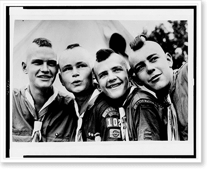 Historic Print, [California Boy Scouts (left to right) Jerry Dent ...