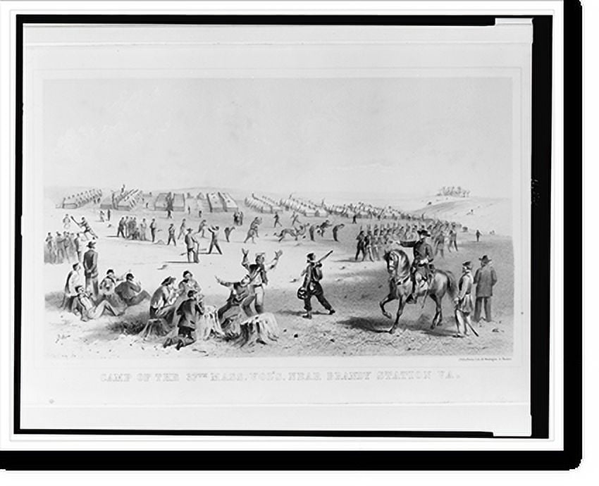 Historic Print, Camp of the 37th Mass. Vol's. near Brandy Station, Va ...