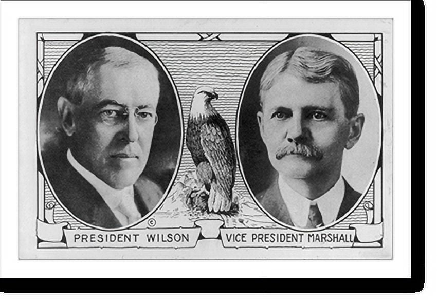 Historic Print, [Campaign post card with head-and-shoulders portraits ...