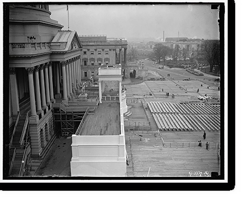 Historic Print, Capitol inaugural stands. Washington D.C. The Inaugural ...