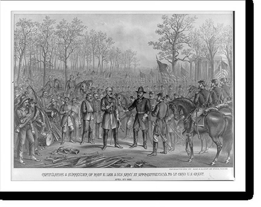 Historic Print, Capitulation & surrender of Robt. E. Lee & his army at ...