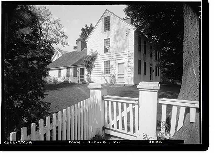 Historic Print, Captain Samuel Rockwell House, Colebrook, Litchfield ...