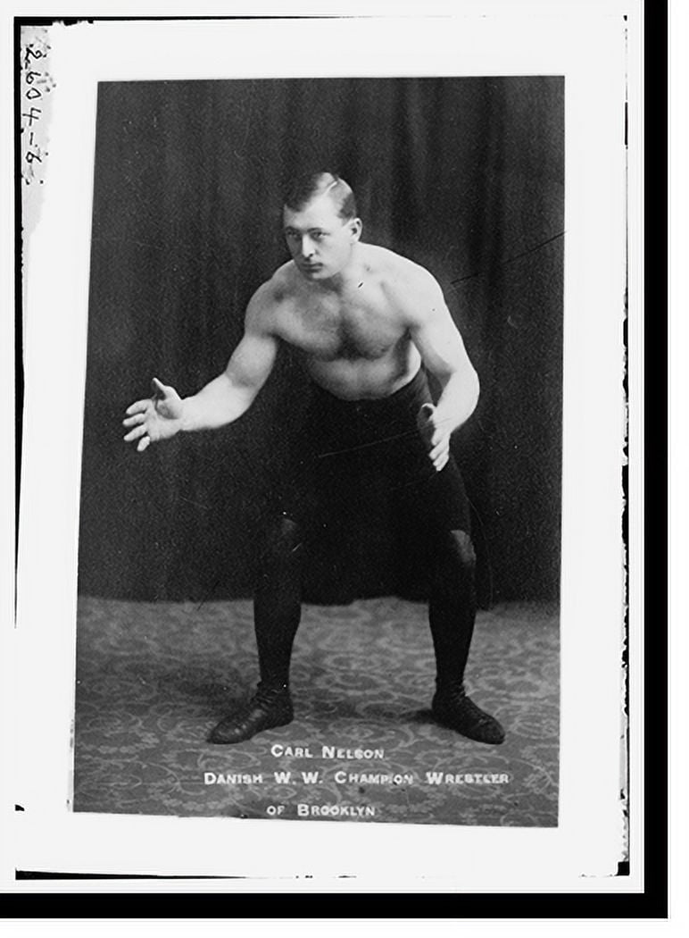 Historic Print, Carl Nelson - Danish W.W. champion wrestler of Brooklyn ...