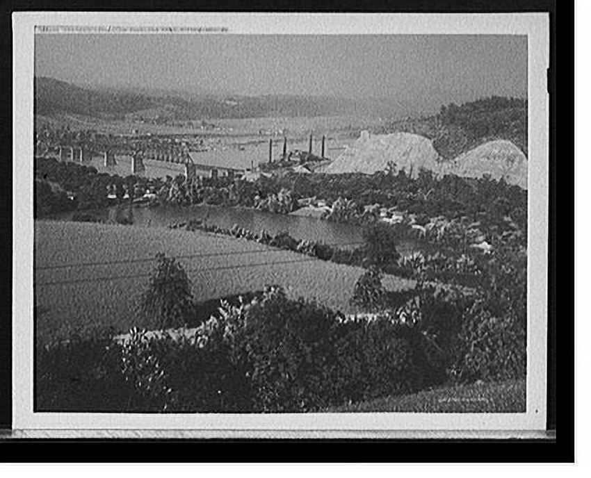 Historic Print, Carnegie Lake from Highland Park, Pittsburgh, Pa., 16 ...