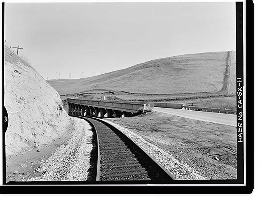 Historic Print, Carroll Overhead Bridge, Altamont Pass Road, Livermore ...