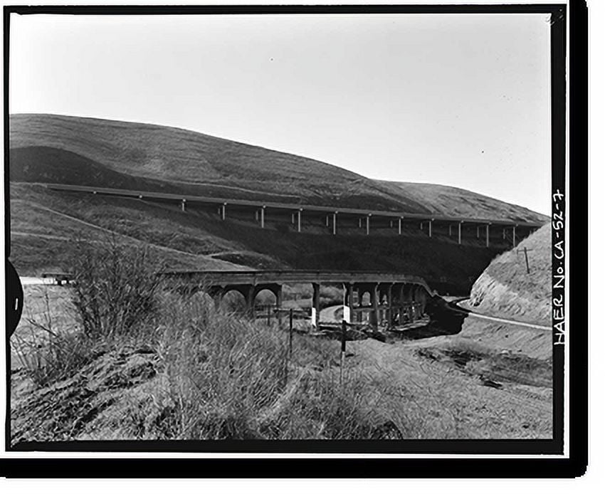 Historic Print, Carroll Overhead Bridge, Altamont Pass Road, Livermore ...