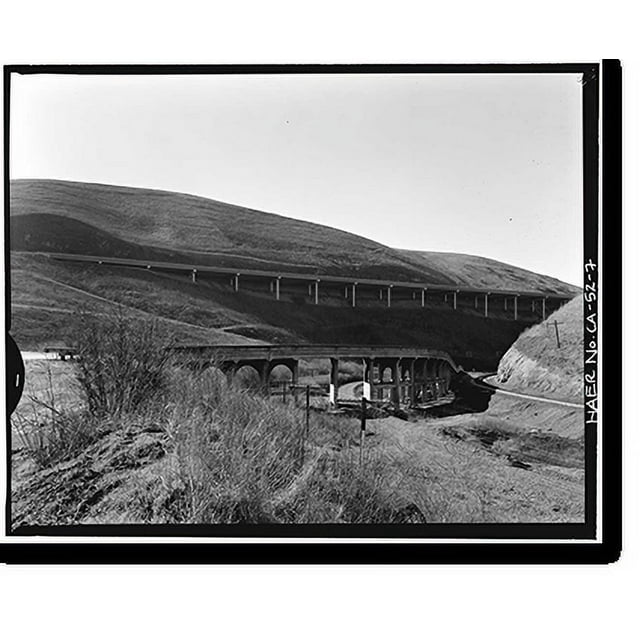 Historic Print, Carroll Overhead Bridge, Altamont Pass Road, Livermore ...