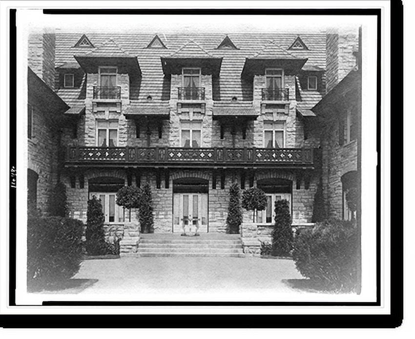 Historic Print, [Center part of facade of home of Edmund Cogswell ...