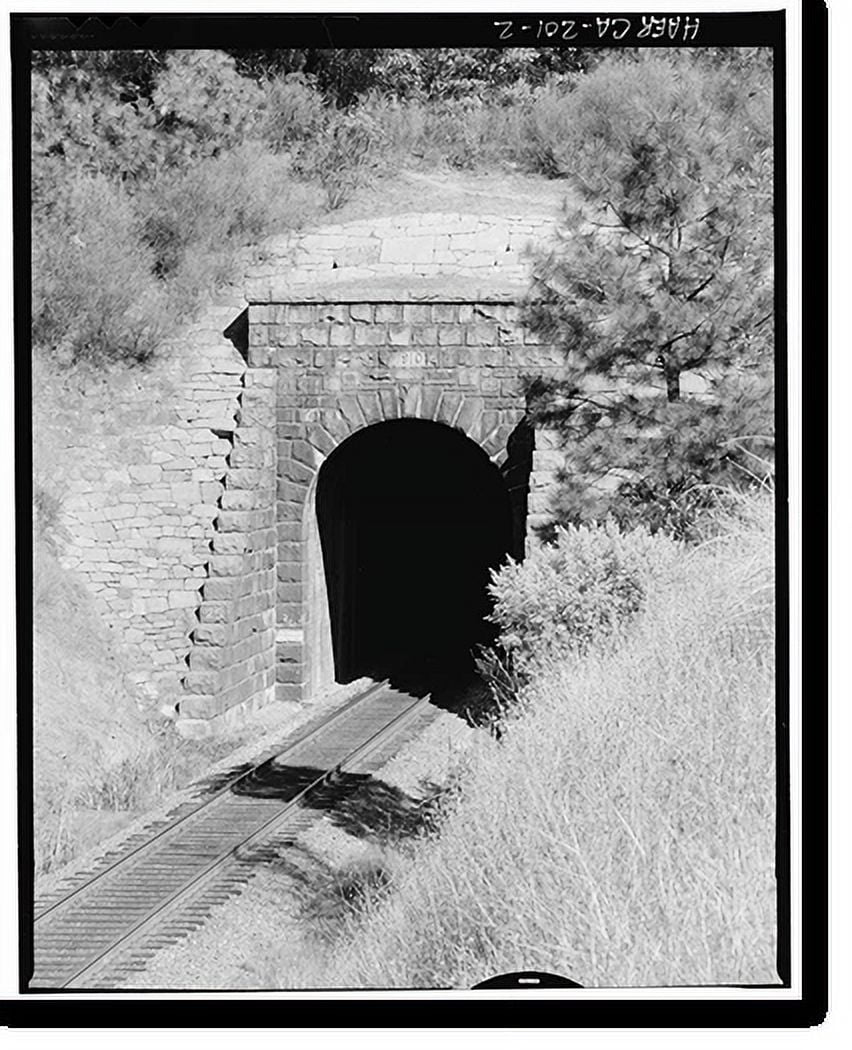 Historic Print, Central Pacific Transcontinental Railroad, Tunnel No. 25, Milepost 133.09 ...