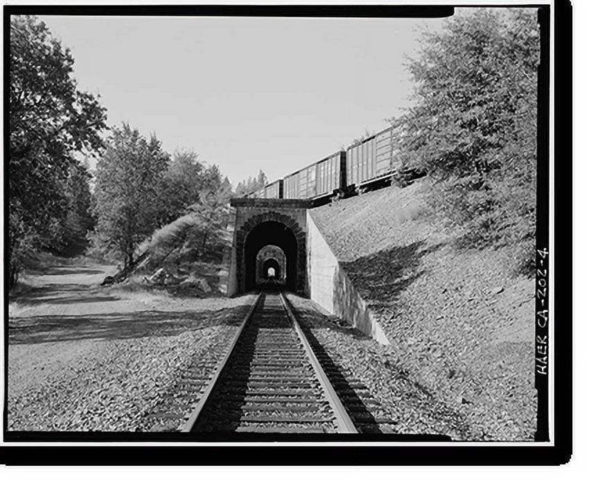 Historic Print, Central Pacific Transcontinental Railroad, Tunnel No ...