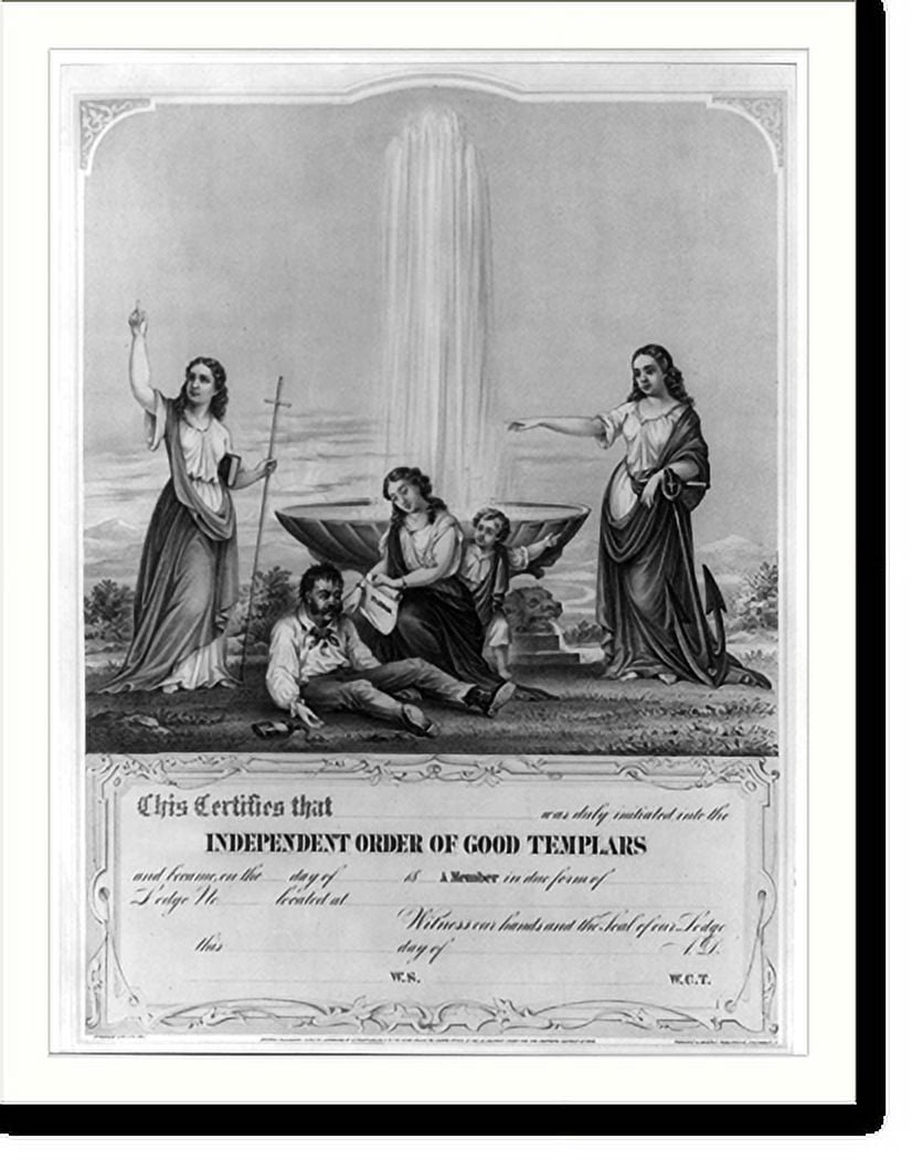 Historic Print, [Certificate for] independent order of good templars ...