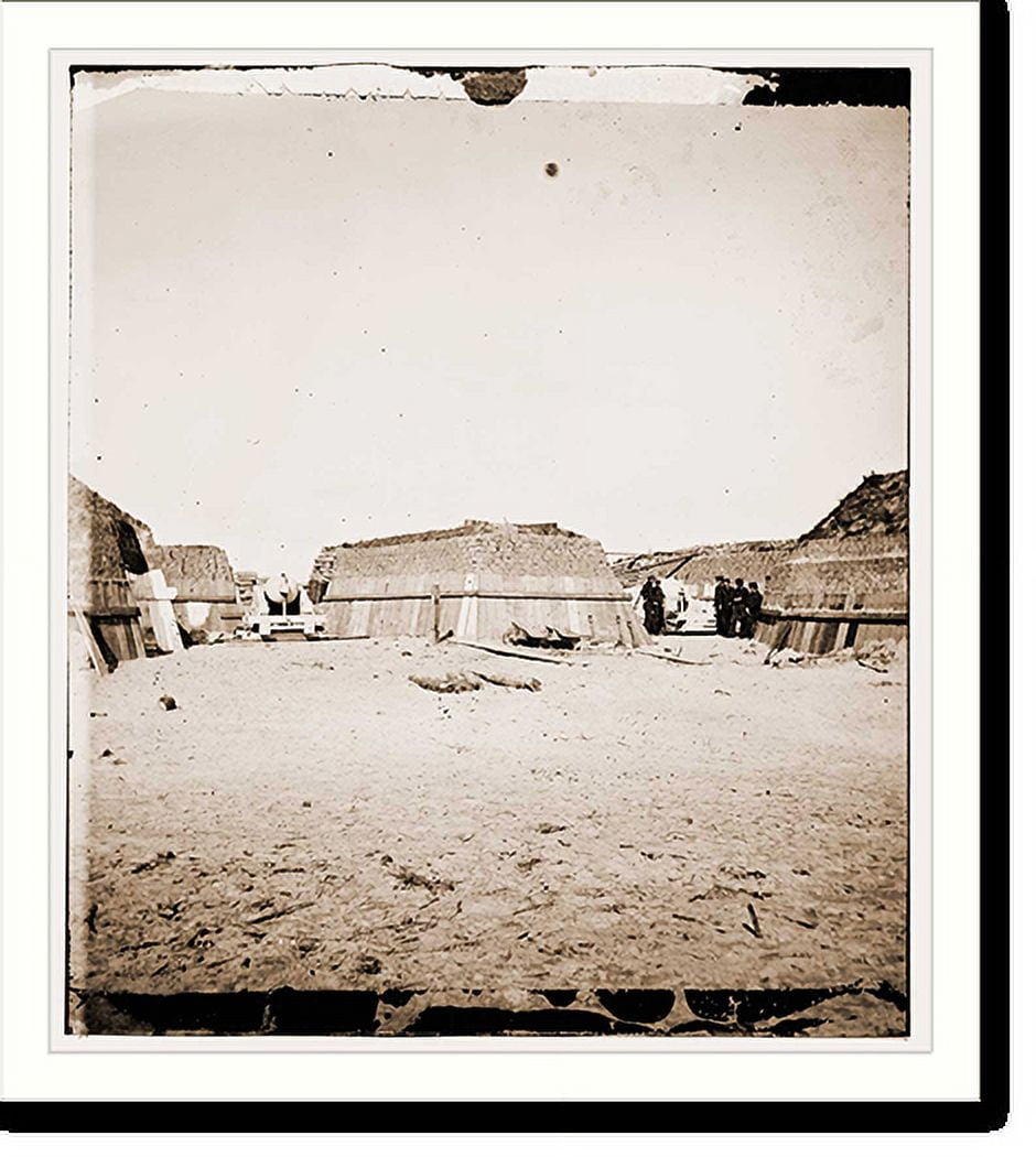 Historic Print, Charleston South Carolina (vicinity). Naval battery on ...