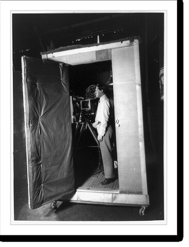Historic Print, Chas. E. Davis, Warner Bros. cameraman, inside the new ...