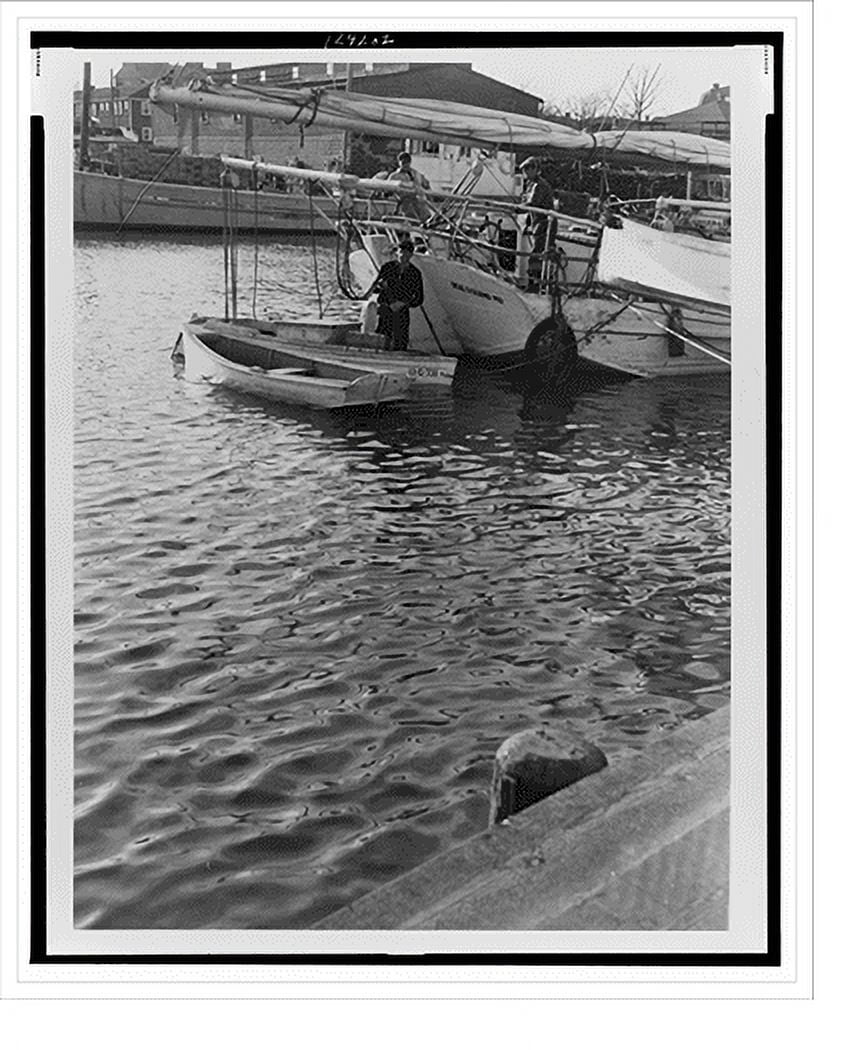 Historic Print, Chesapeake Bay, Md., 1937. Transom of a typical Deale's ...