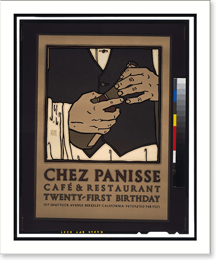 Historic Print, Chez Panisse Café & Restaurant twenty-first birthday ...