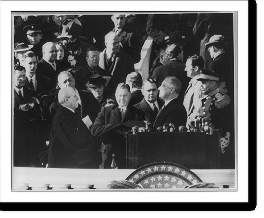 Historic Print, [Chief Justice Charles Evans Hughes administering the ...
