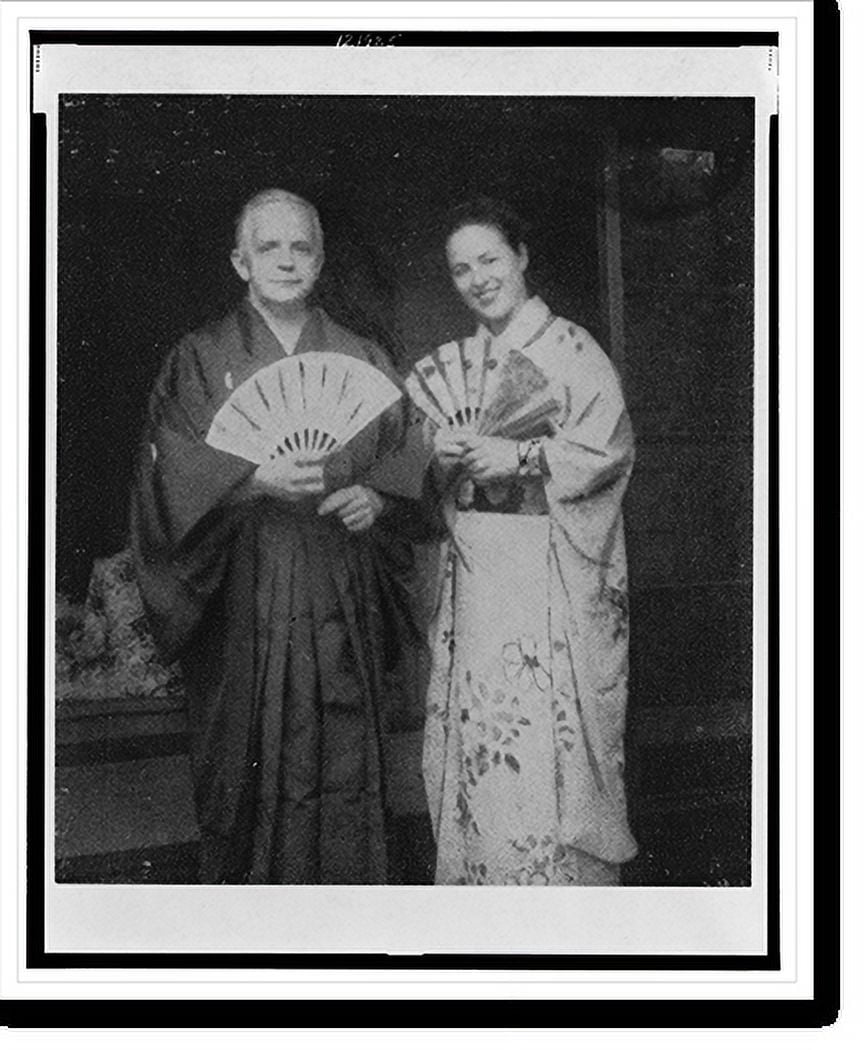 Historic Print, [Christmas card with three-quarter length portrait of ...