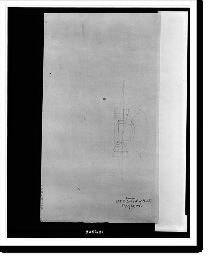 Historic Print, [Church interior with galleries and vaulted ceiling ...