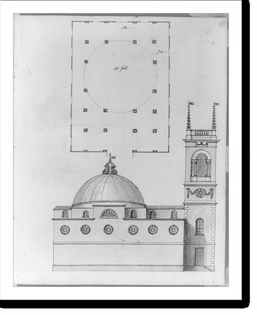 Historic Print, [Church of St. Stephen, London, England. Plan and ...