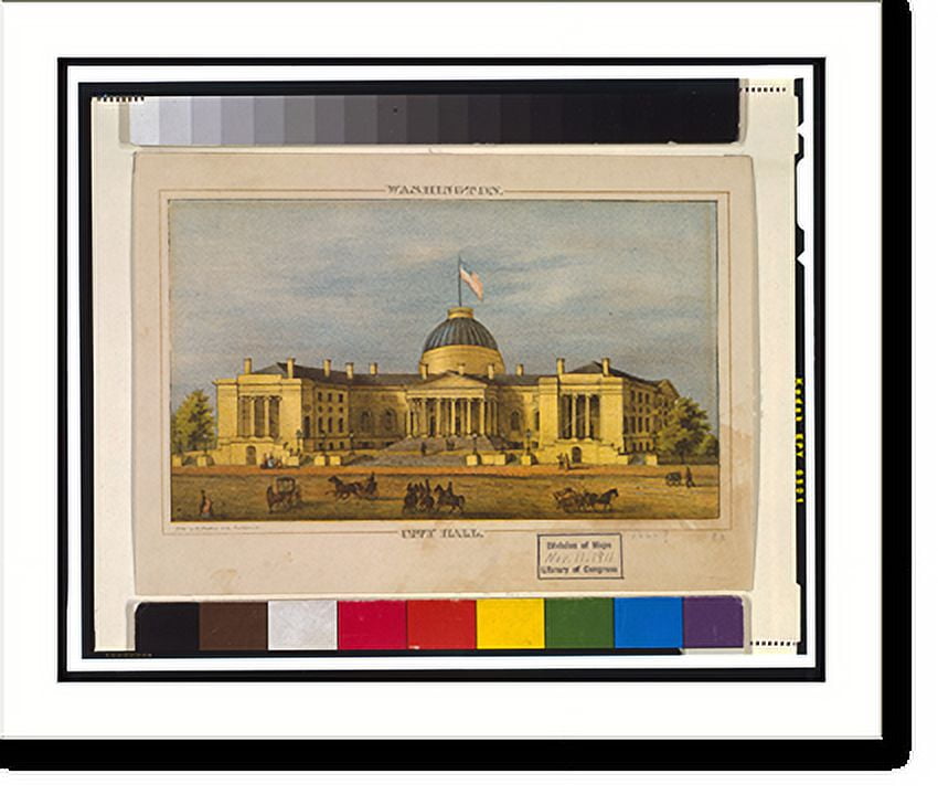 Historic Print, City Hall - Washington.lith. by E. Sachse & Co ...