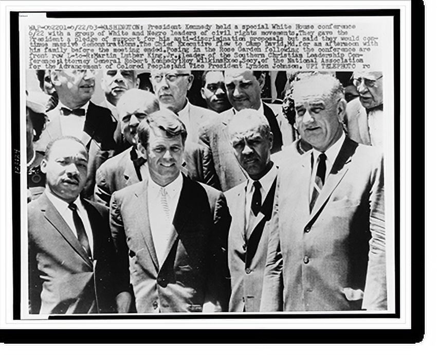 Historic Print, [Civil rights leaders (left to right): Martin Luther ...