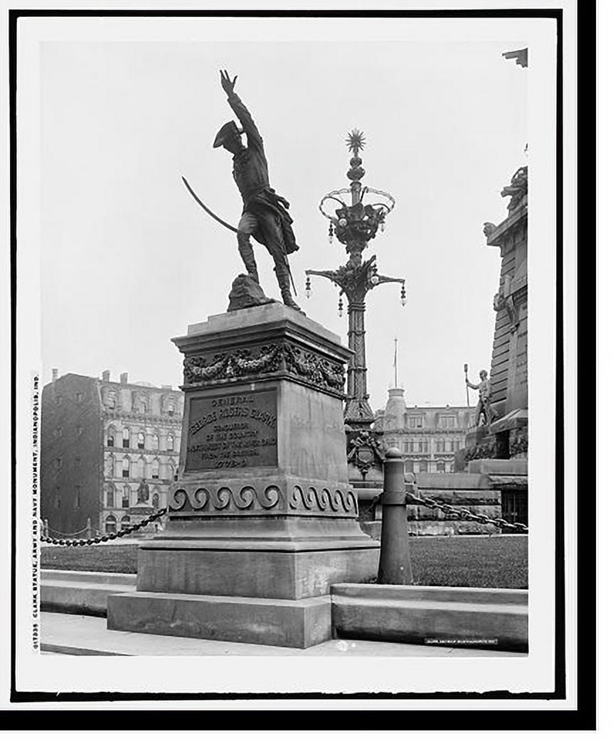Historic Print, Clark statue, Army and Navy [Soldiers' and Sailors ...