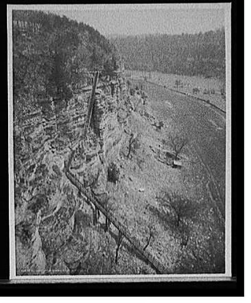 Historic Print, Cliff stairway, High Bridge, Ky., 18" x 24" - Walmart.com