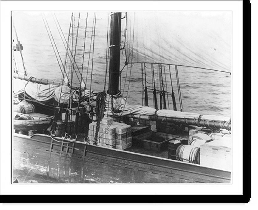 Historic Print, [Coast Guard Cutter, USS Seneca chasing and capturing a ...