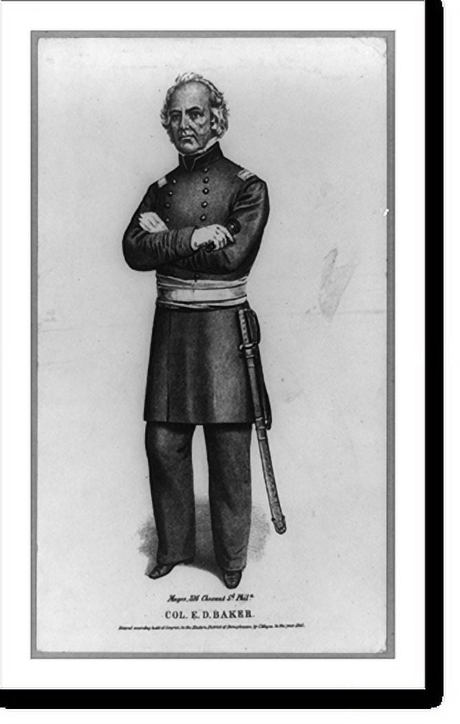 Historic Print, [Col. Edward D. Baker, U.S.A., full-length portrait ...
