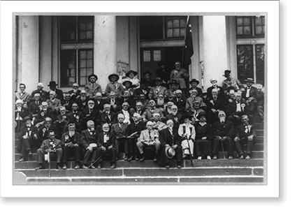 Historic Print, Colonel Mosby's men on courthouse steps, Warrenton ...