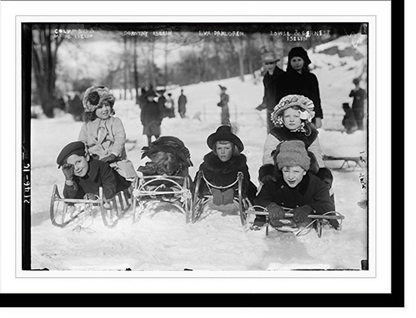 Historic Print, Columbus and Marie Iselin, Dorothy Iselin, Eva Dahlgren ...